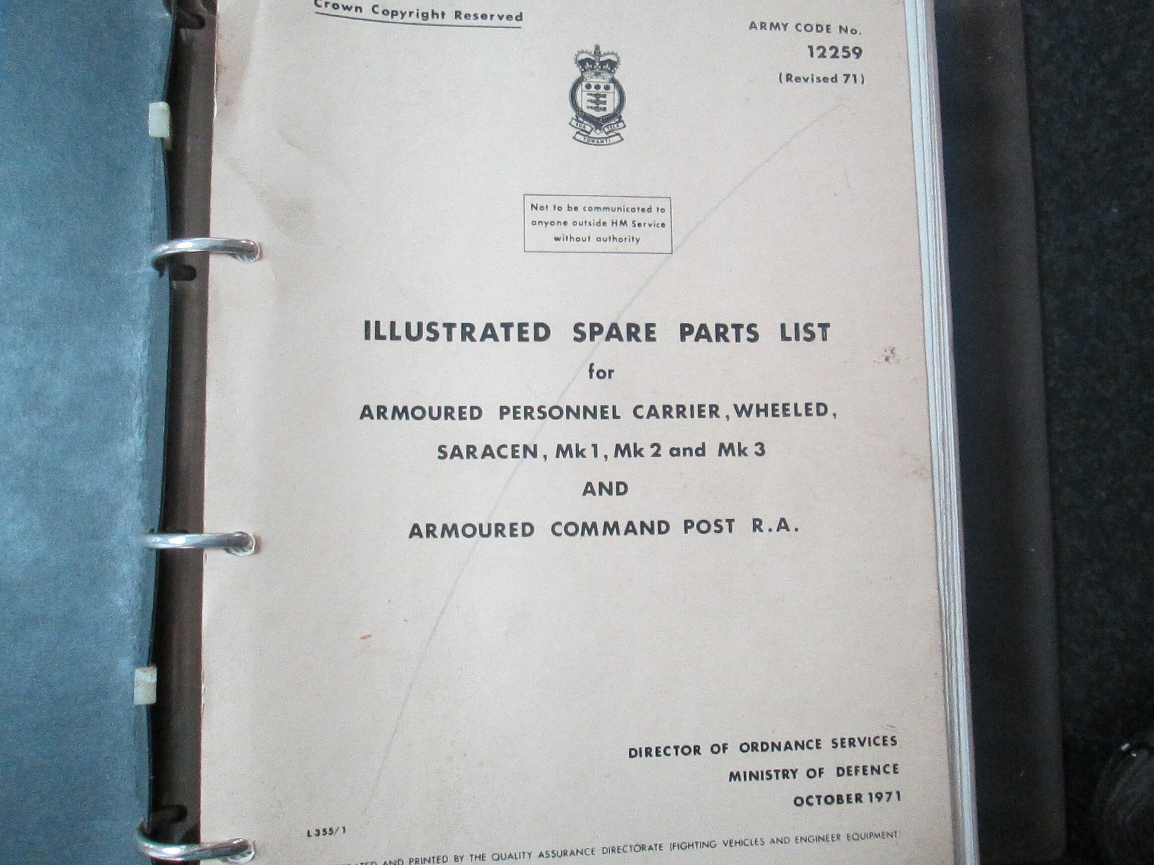 Saracen Parts Book - HMVF Classifieds - HMVF - Historic Military ...