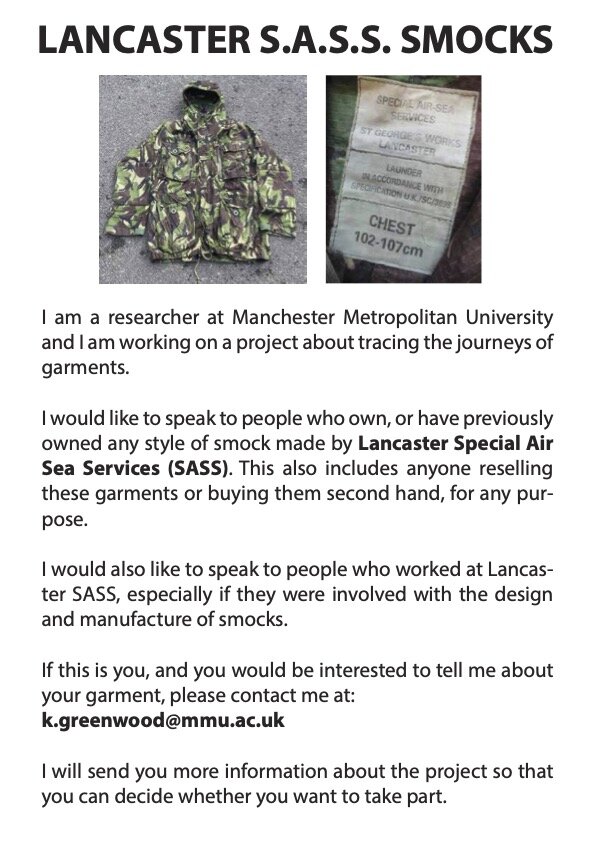 Lancaster SASS Smocks - Would like to speak to past or present owners ...